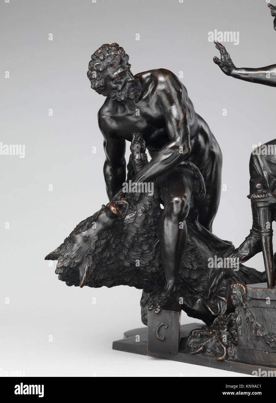 Depiction of Hercules delivering the Erymanthean Boar to Eurystheus ...