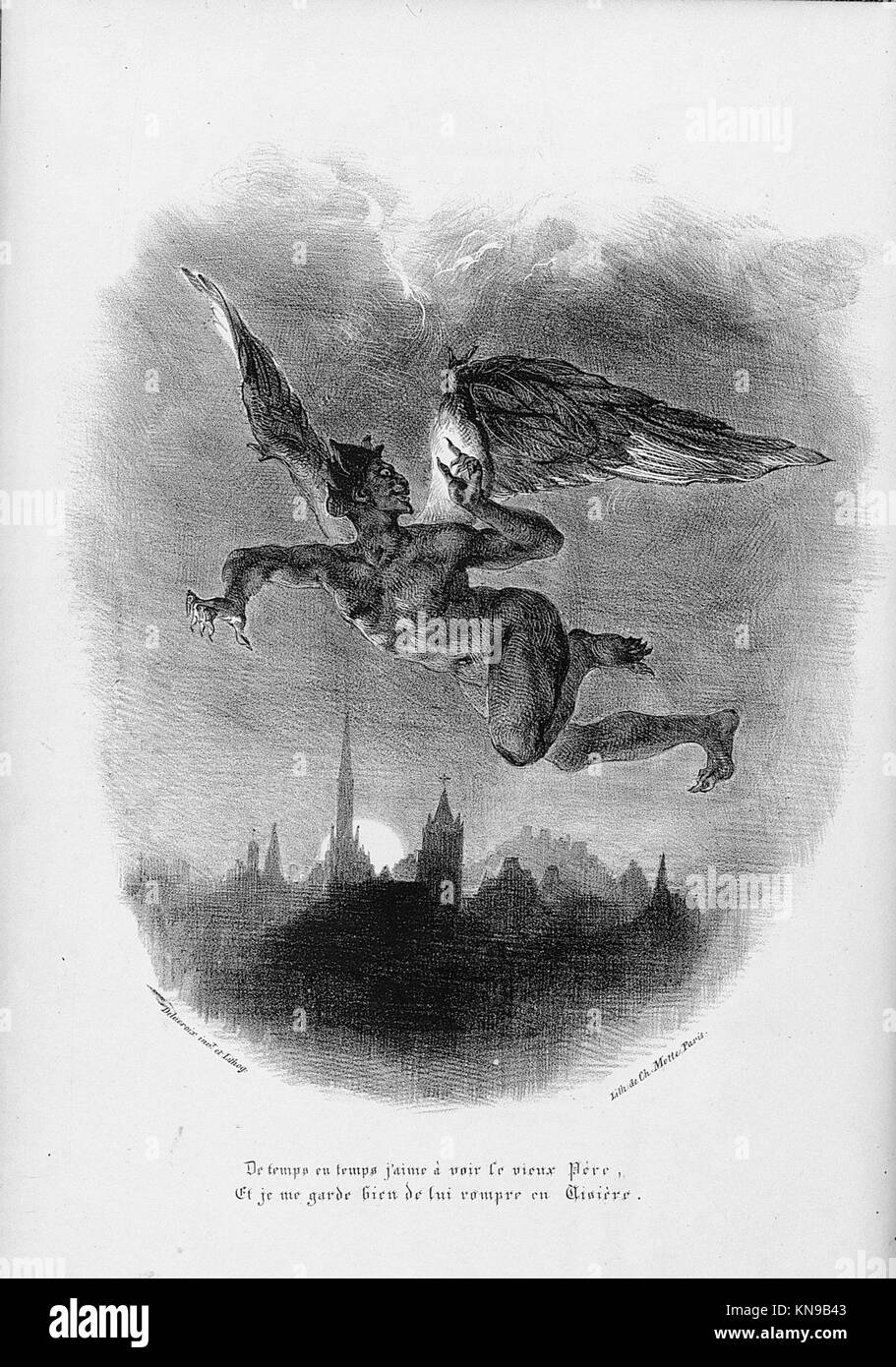 This artwork titled 'Faust' depicts the central figure from the German ...