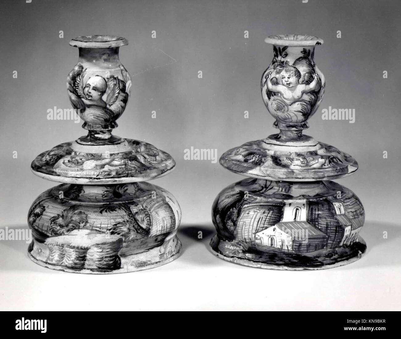 This candlestick, a fine example of period lighting, combines ...