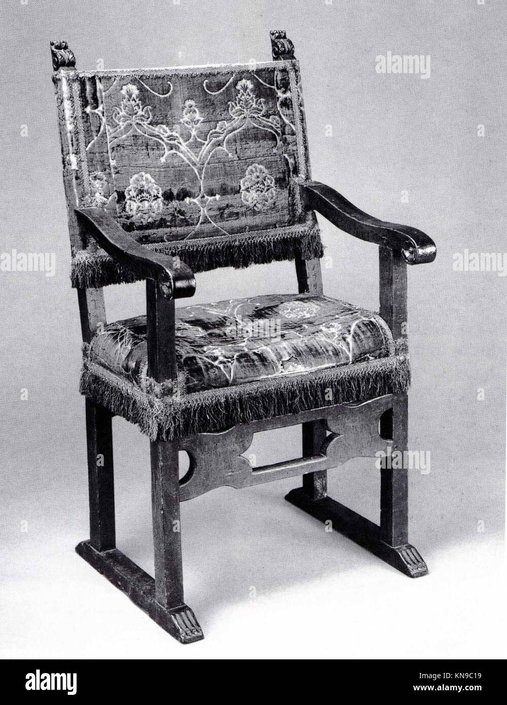 This armchair is a classic example of period furniture design ...