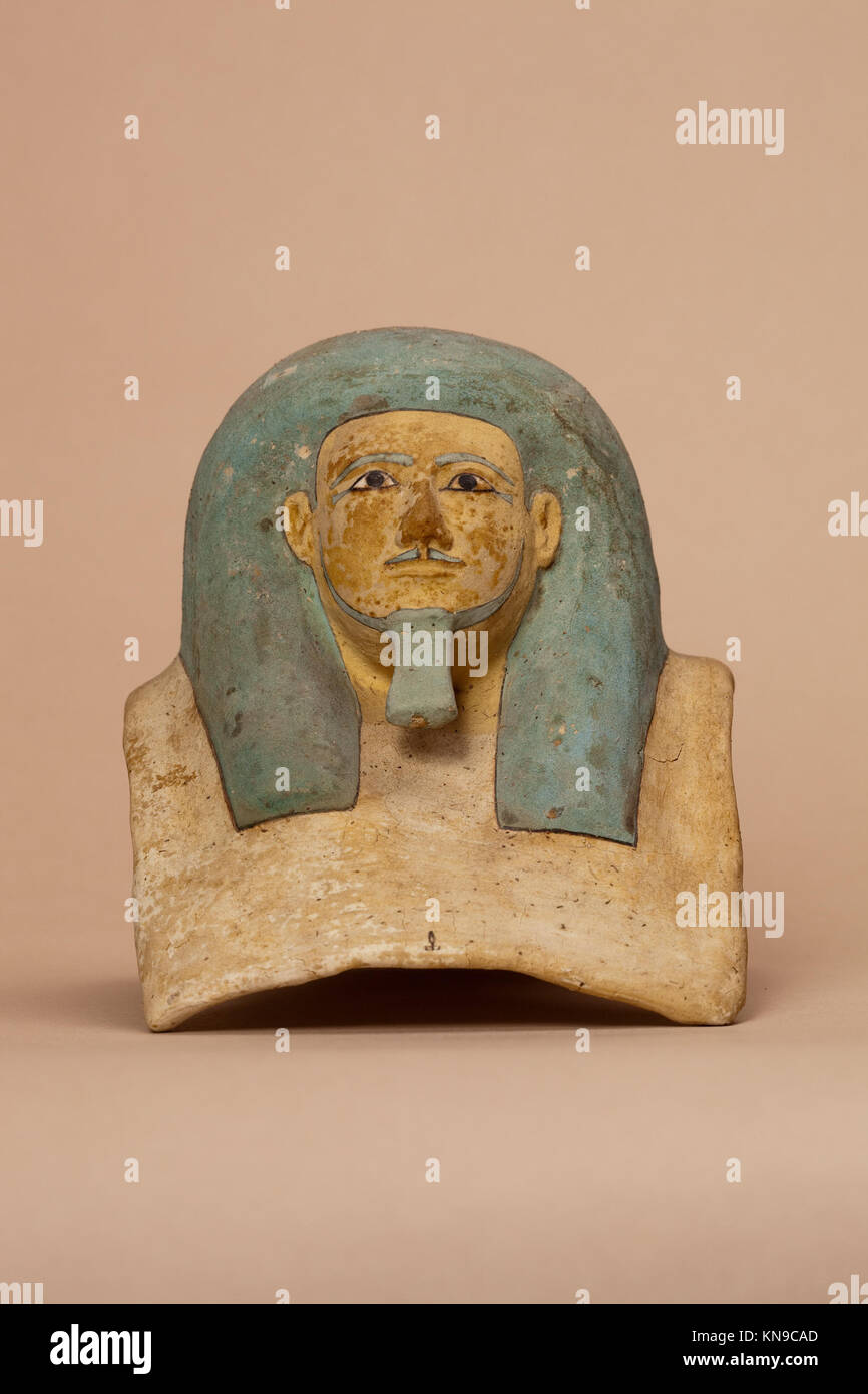 This canopic jar head, used in ancient Egyptian burial practices ...