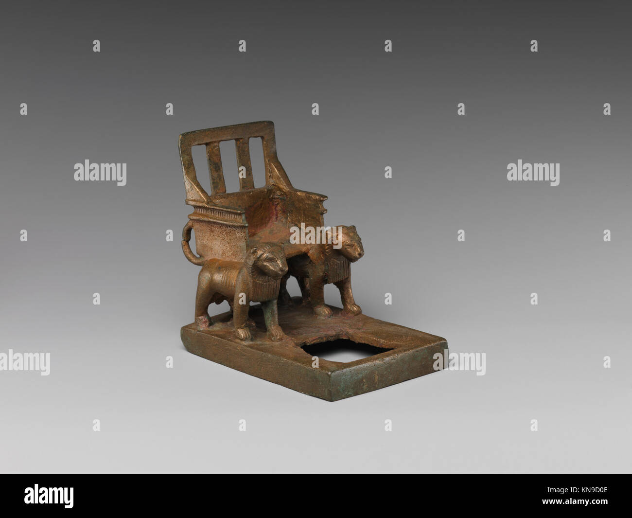 This artwork depicts God's throne, supported by two striding lions ...