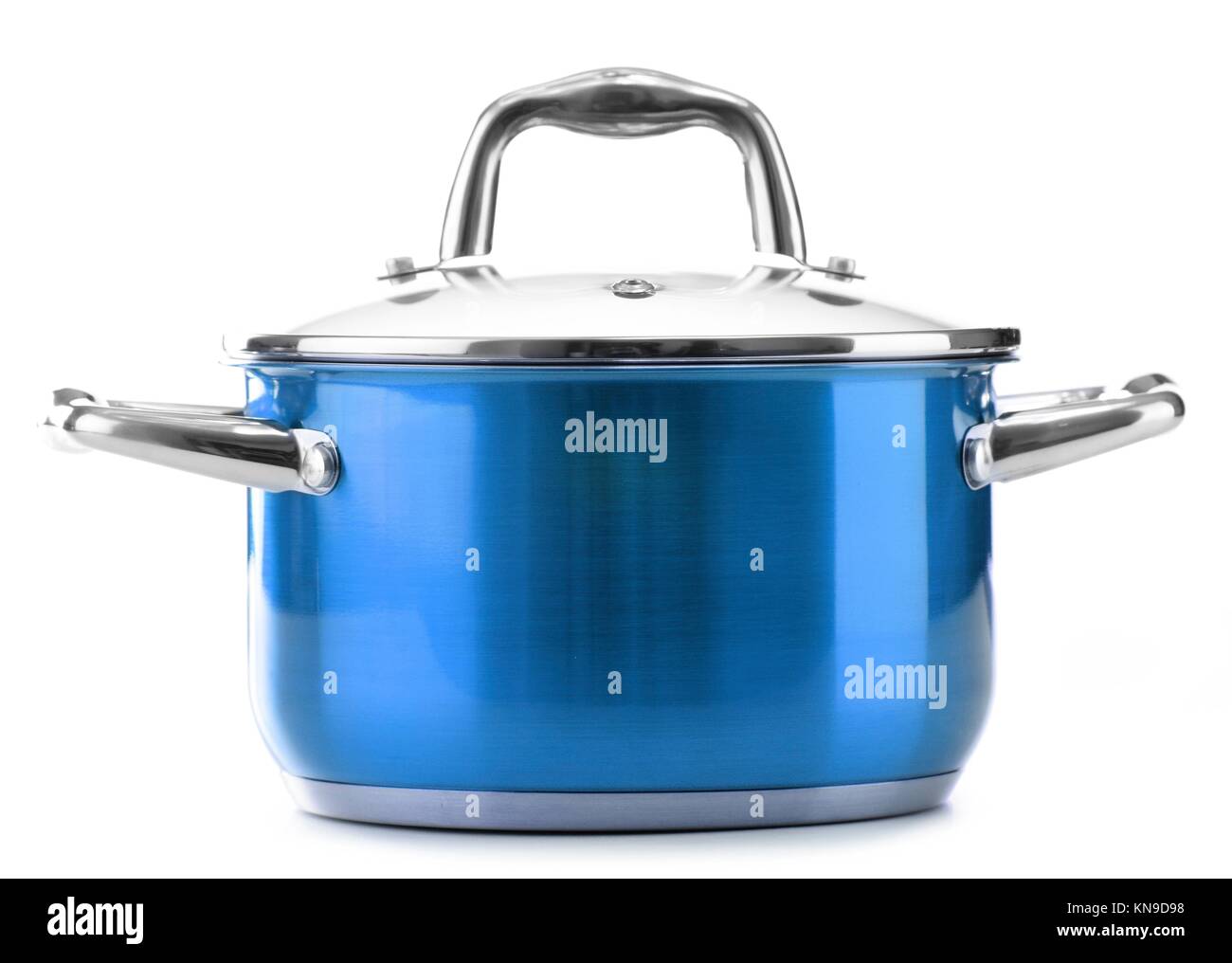 Steel pot isolated on white background Stock Photo - Alamy