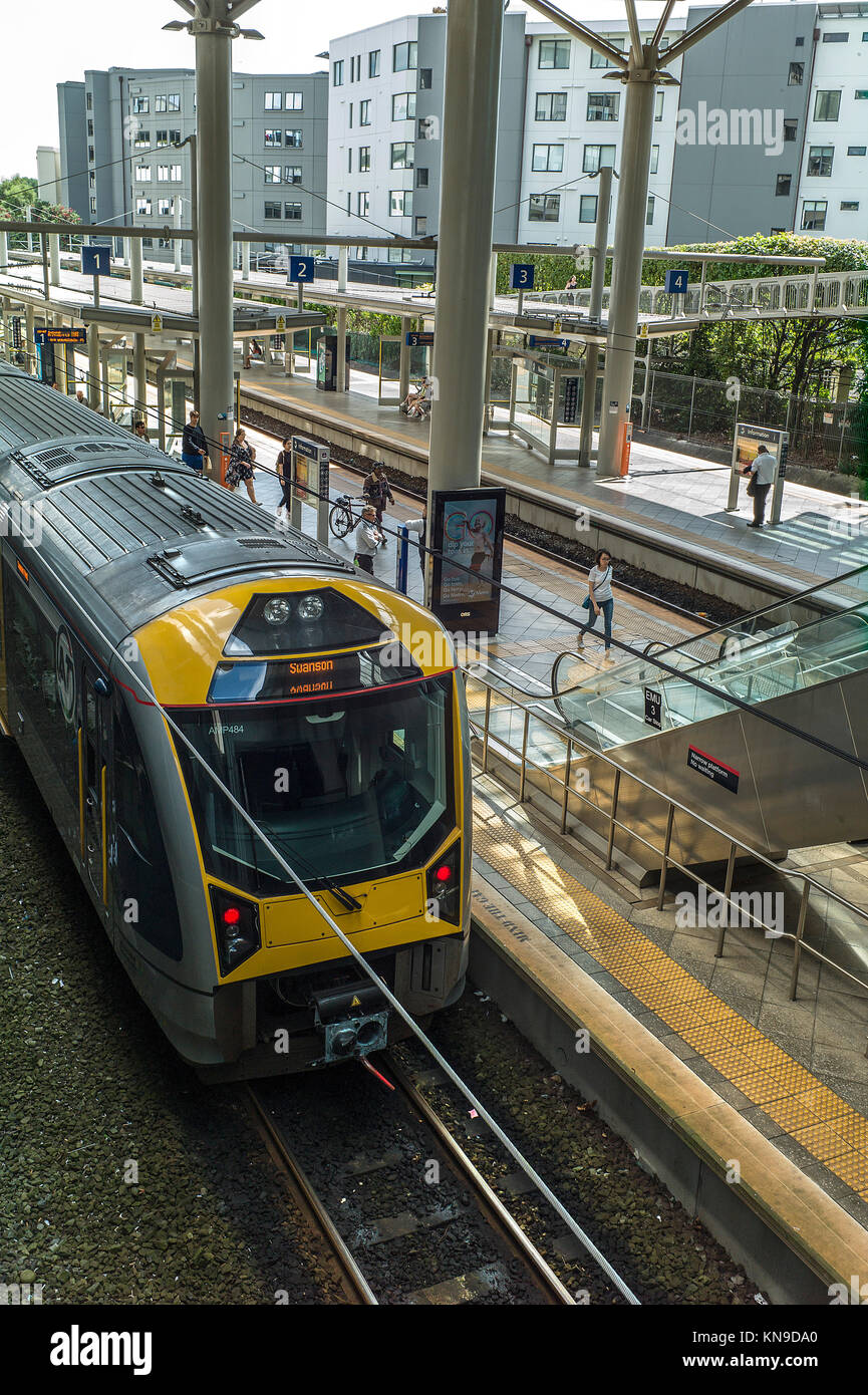 Suburban Newmarket railway station in Auckland New Zealand Stock Photo ...
