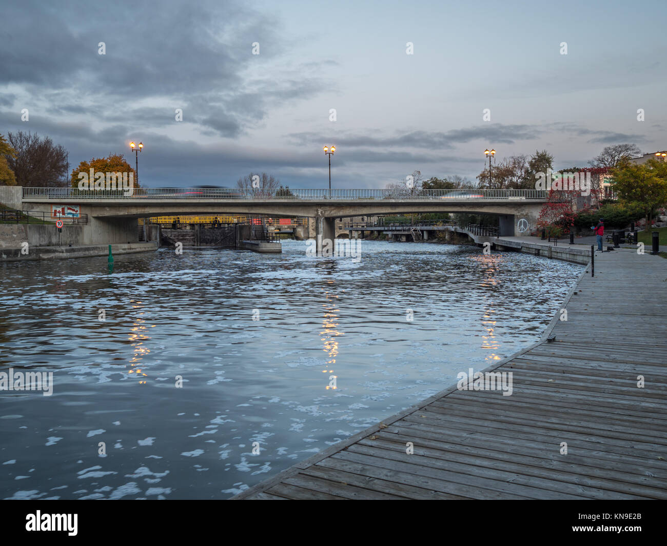 Lindsay Ontario Canada Downtown On The Trent Severn Waterway Stock ...
