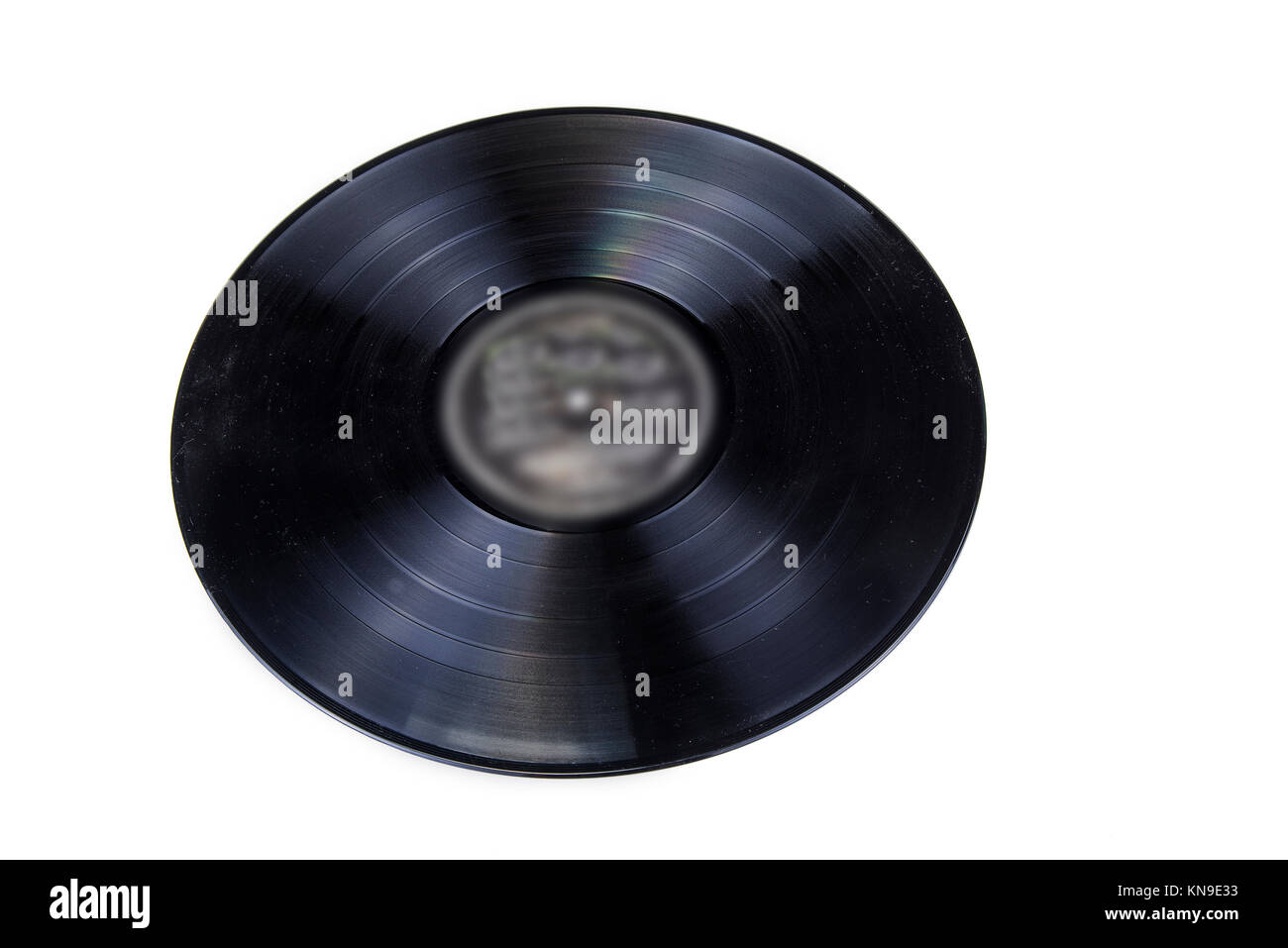 Black vinyl record on the white background Stock Photo - Alamy