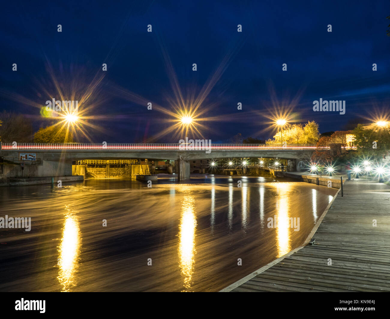 Lindsay Ontario Canada Downtown On The Trent Severn Waterway Stock ...