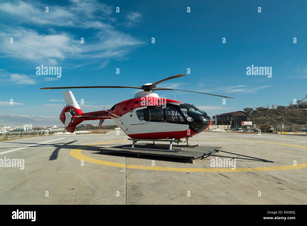 Red white search rescue helicopter hi-res stock photography and images ...