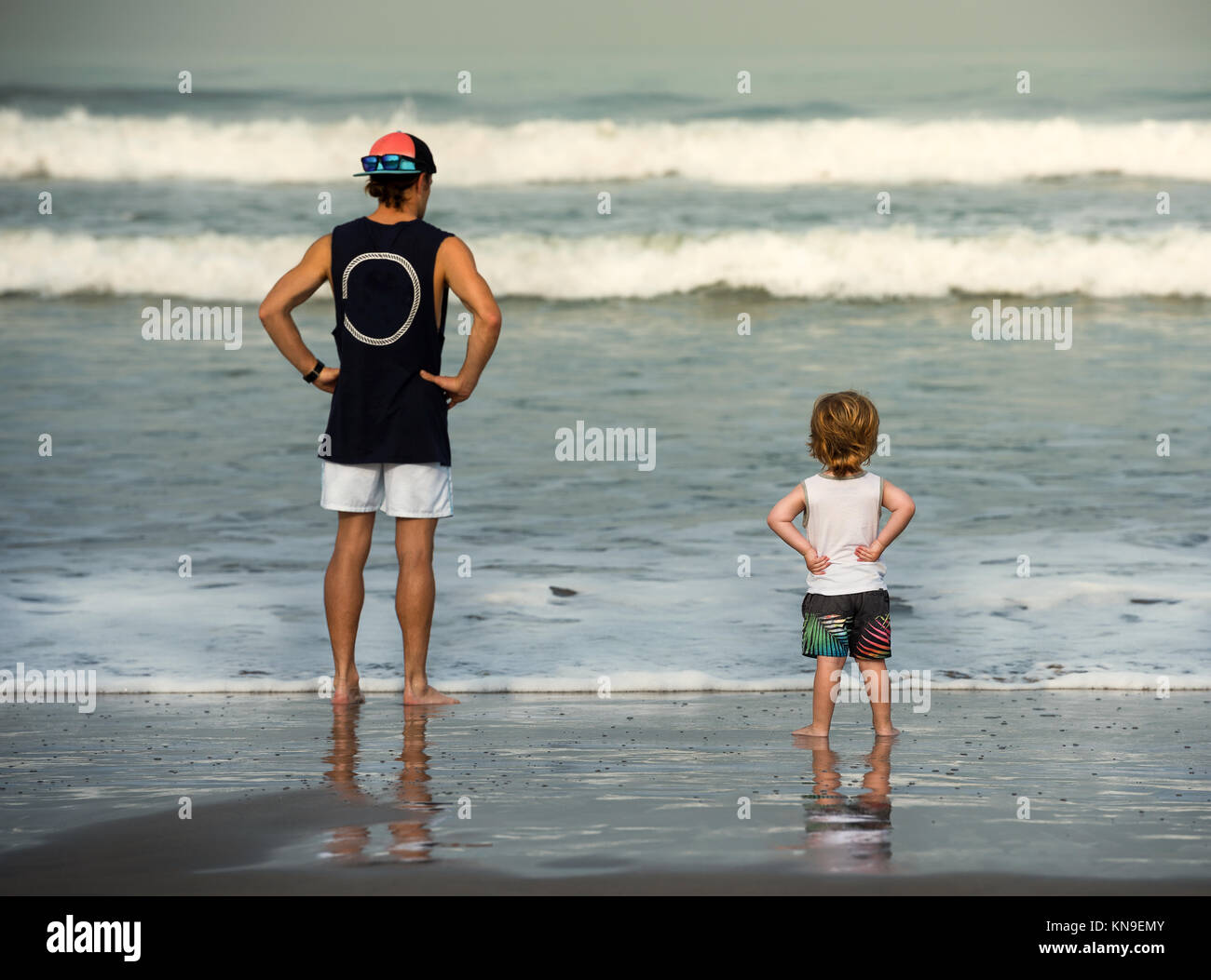 Wave flag - The Kuta beach in Bali Indonesia Stock Photo - Alamy