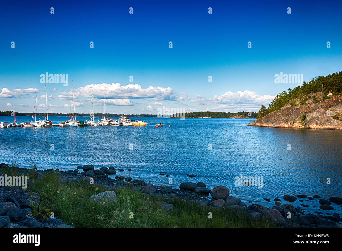 Coastline and Archipelago of Helsinki, capital of Finland, during ...