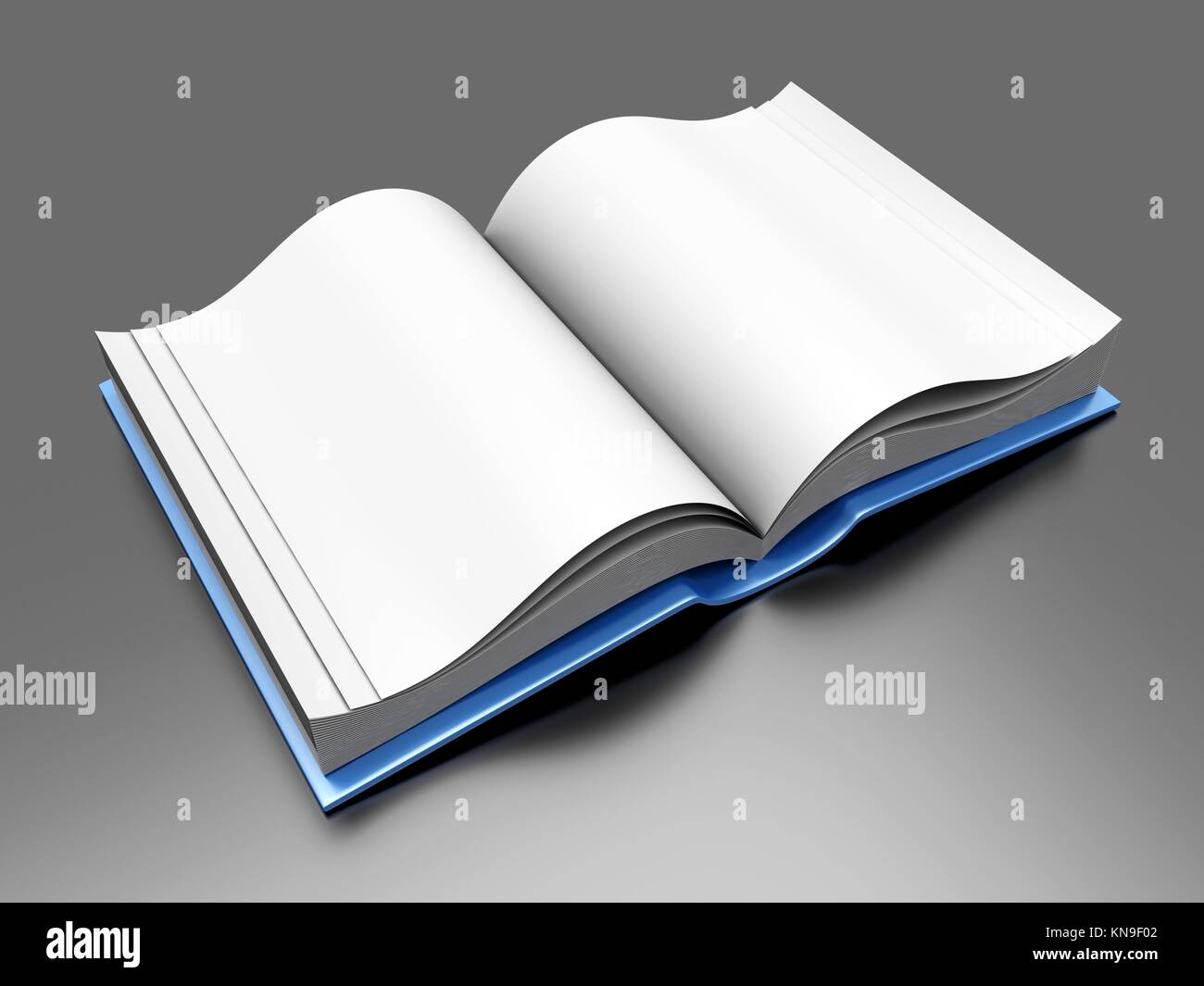 A open Book. 3D rendered Illustration Stock Photo - Alamy