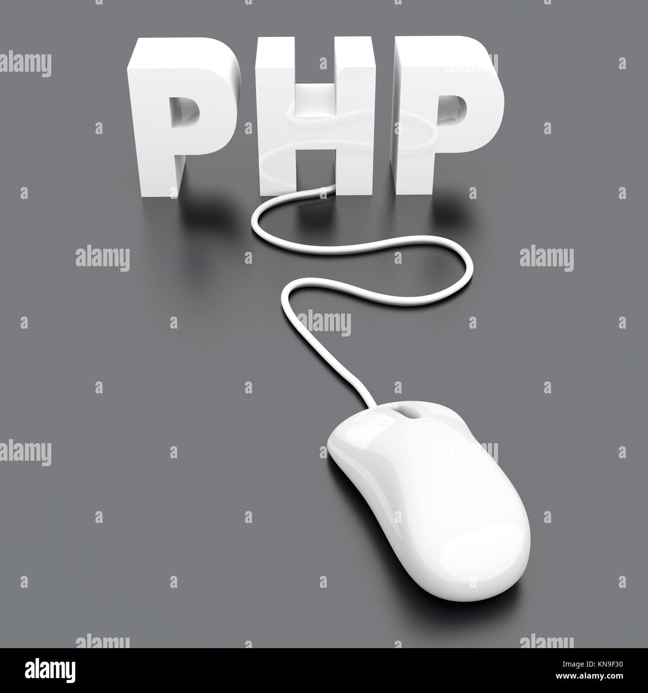 PHP click. 3D rendered Illustration Stock Photo - Alamy