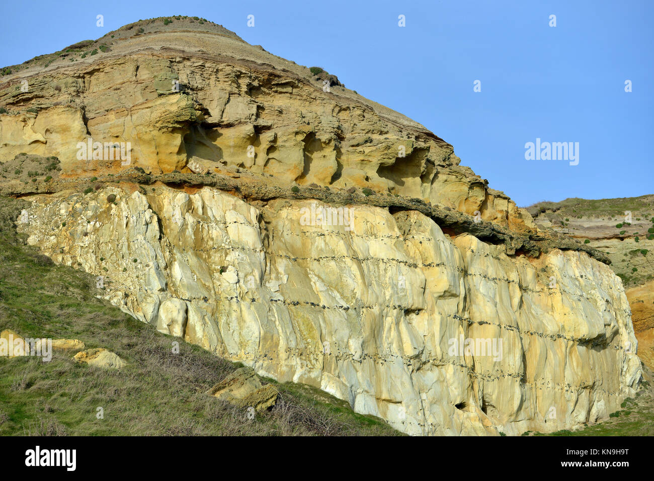 Cliff With Geological Strata High Resolution Stock Photography and ...