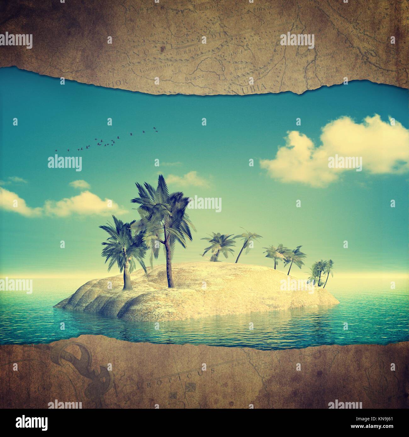 Map of paradise hi-res stock photography and images - Alamy