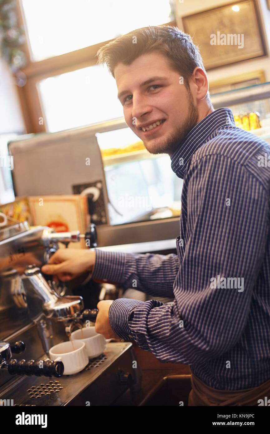 Person making coffee hi-res stock photography and images - Alamy