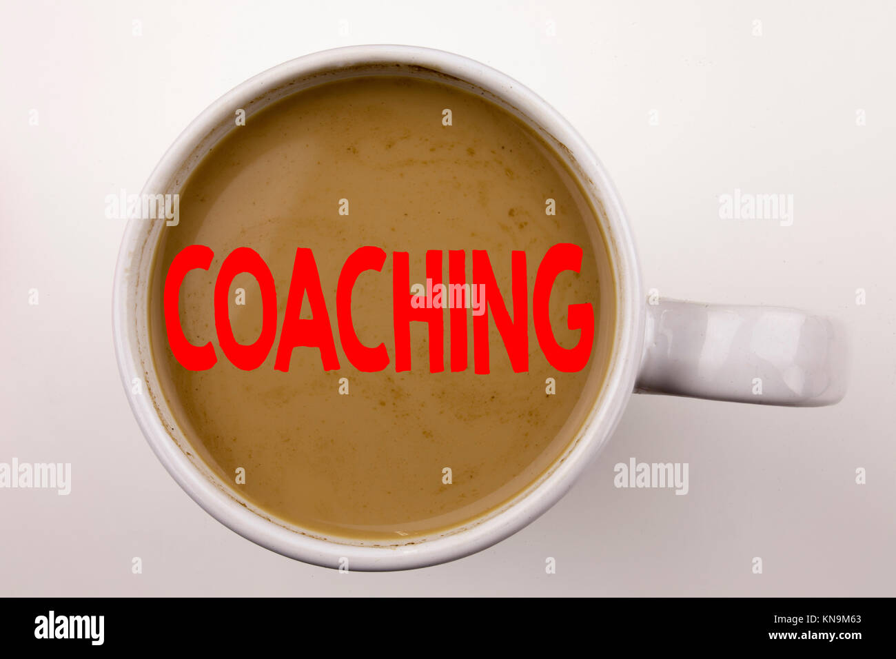 Word, writing Coaching text in coffee in cup. Business concept for ...