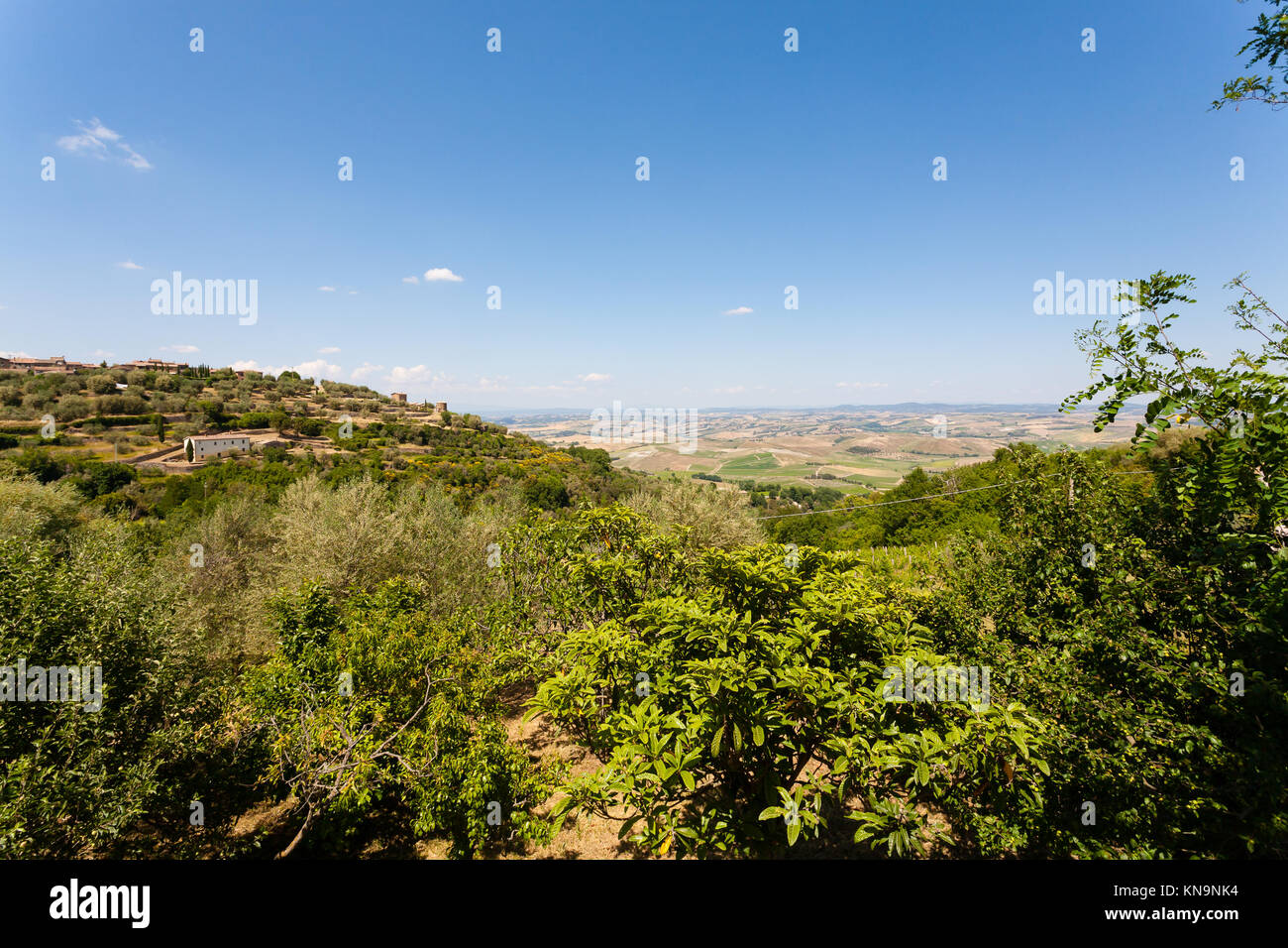 Montalcino view, tuscany, Italy. Famous italian medieval town. Rural ...