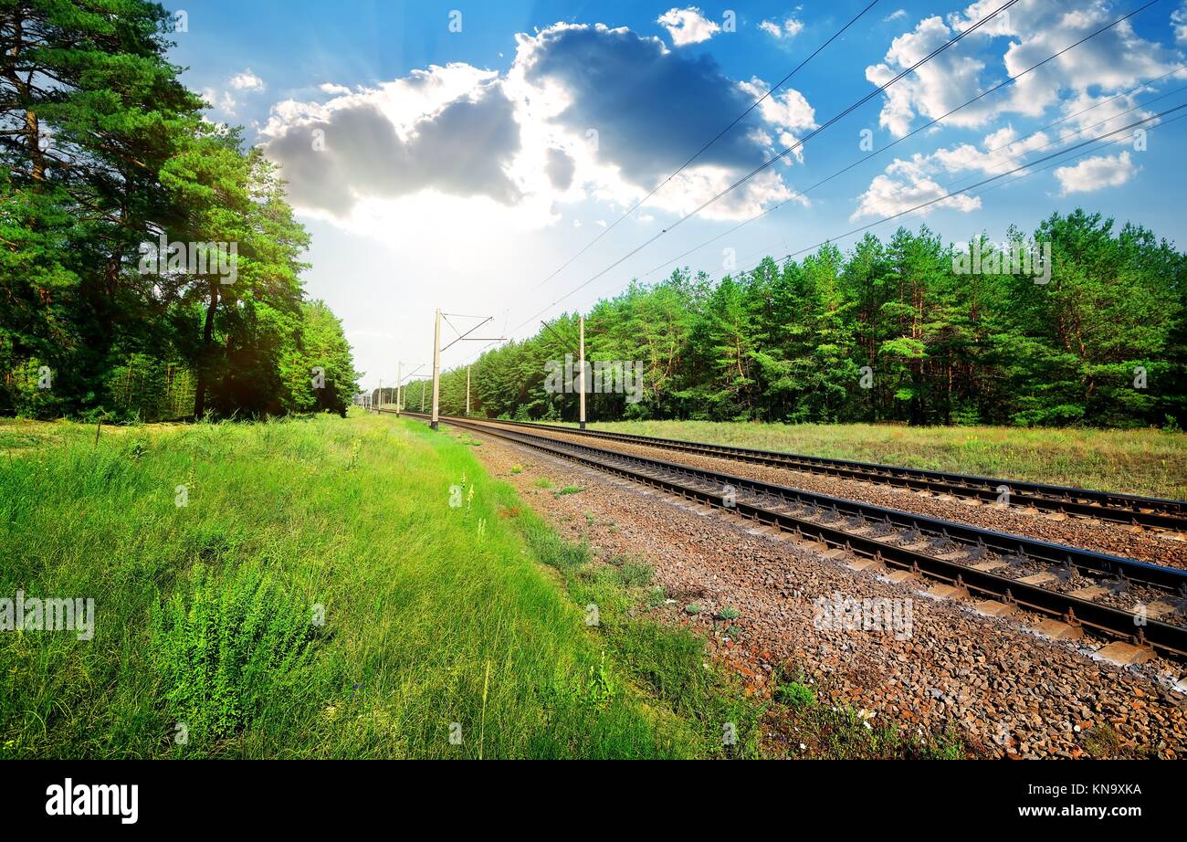 Sunset through pole hi-res stock photography and images - Alamy