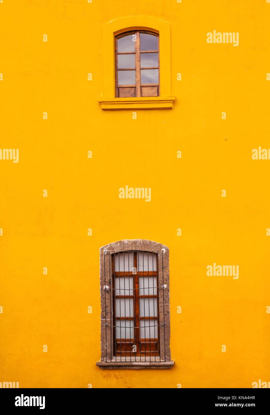 Bright Vibrant Colorful Yellow Wall Windows San Miguel de Allende ...
