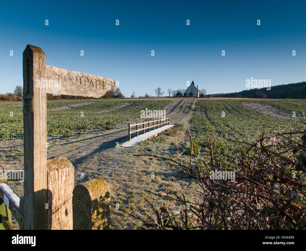 St Huberts Church Idsworth Hampshire UK - 11th Century country church ...