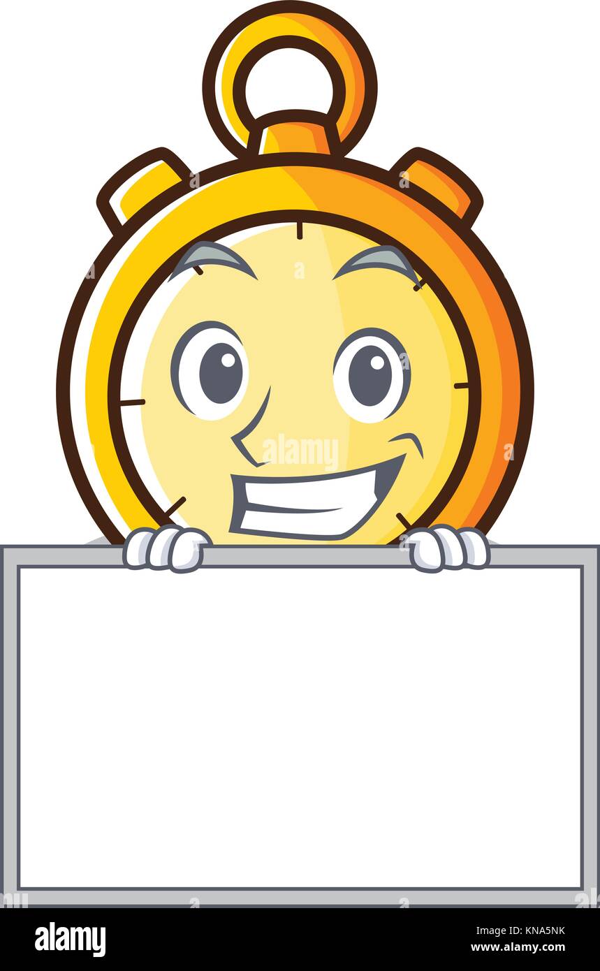 Grinning board chronometer character cartoon style Stock Vector Image ...