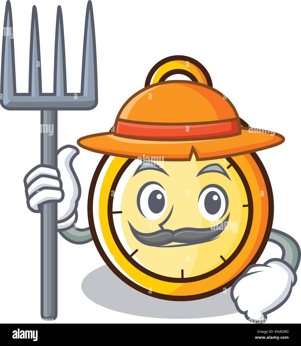 Farmer chronometer character cartoon style Stock Vector Image & Art - Alamy
