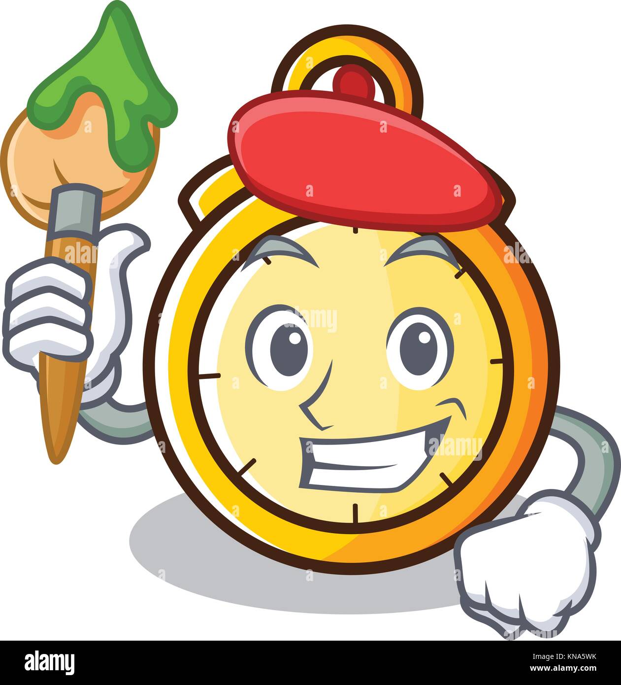 Artist chronometer character cartoon style Stock Vector Image & Art - Alamy