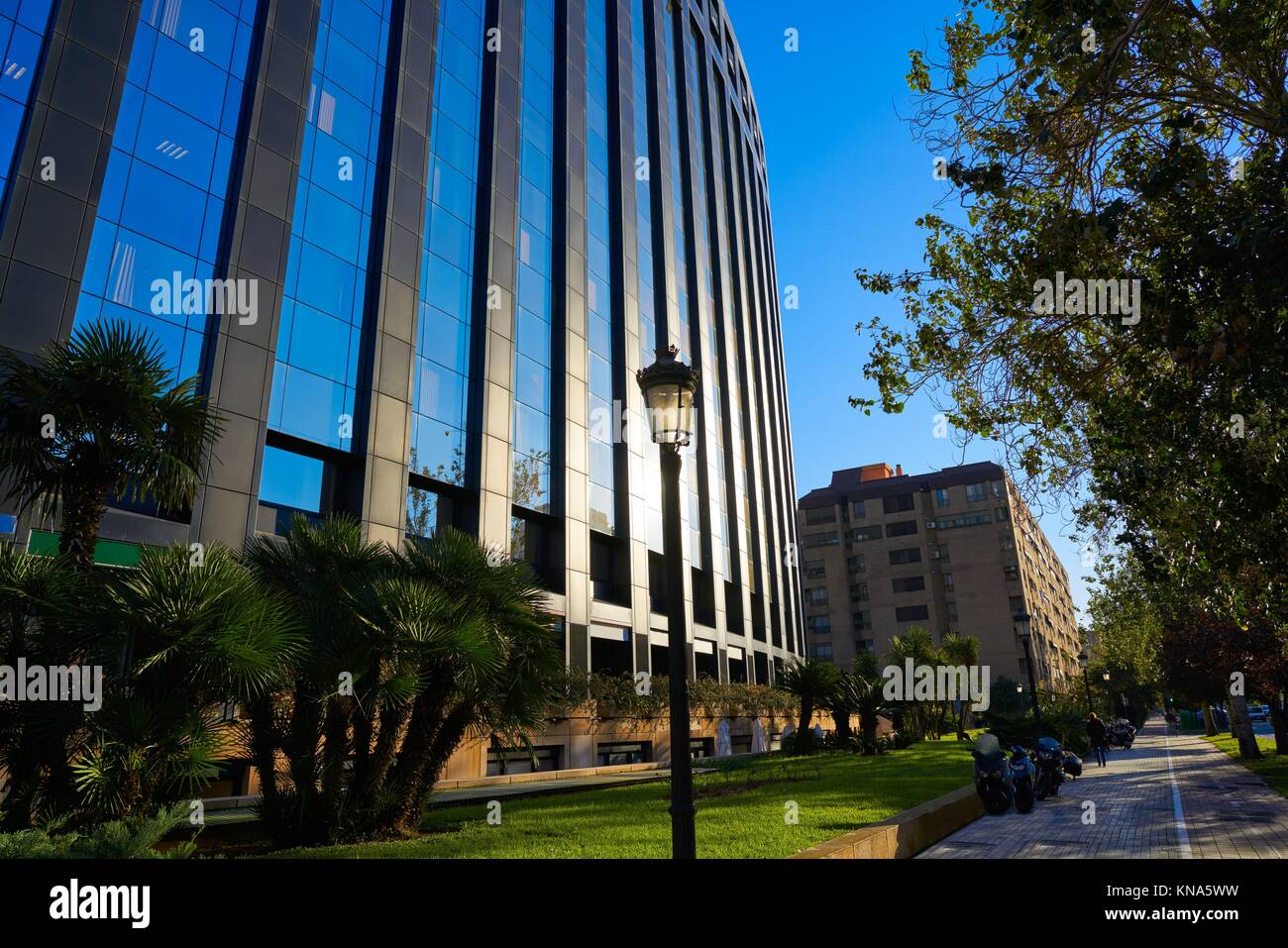 Aragon avenue in Valencia modern buildings at Spain Stock Photo - Alamy