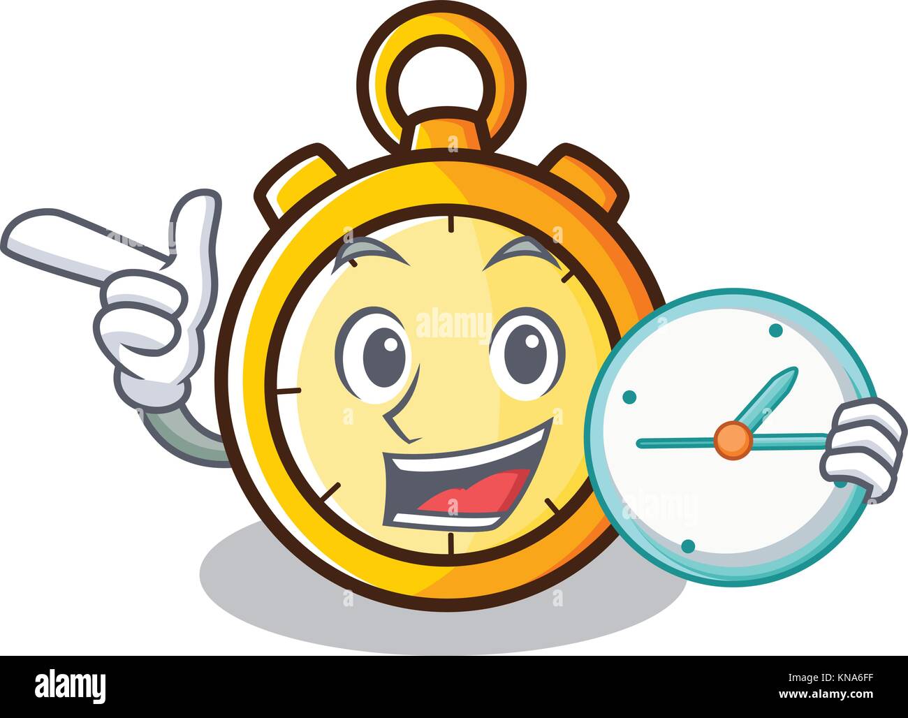 With clock chronometer character cartoon style Stock Vector Image & Art ...