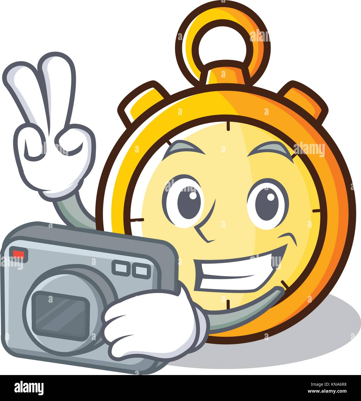 Photographer chronometer character cartoon style Stock Vector Image ...