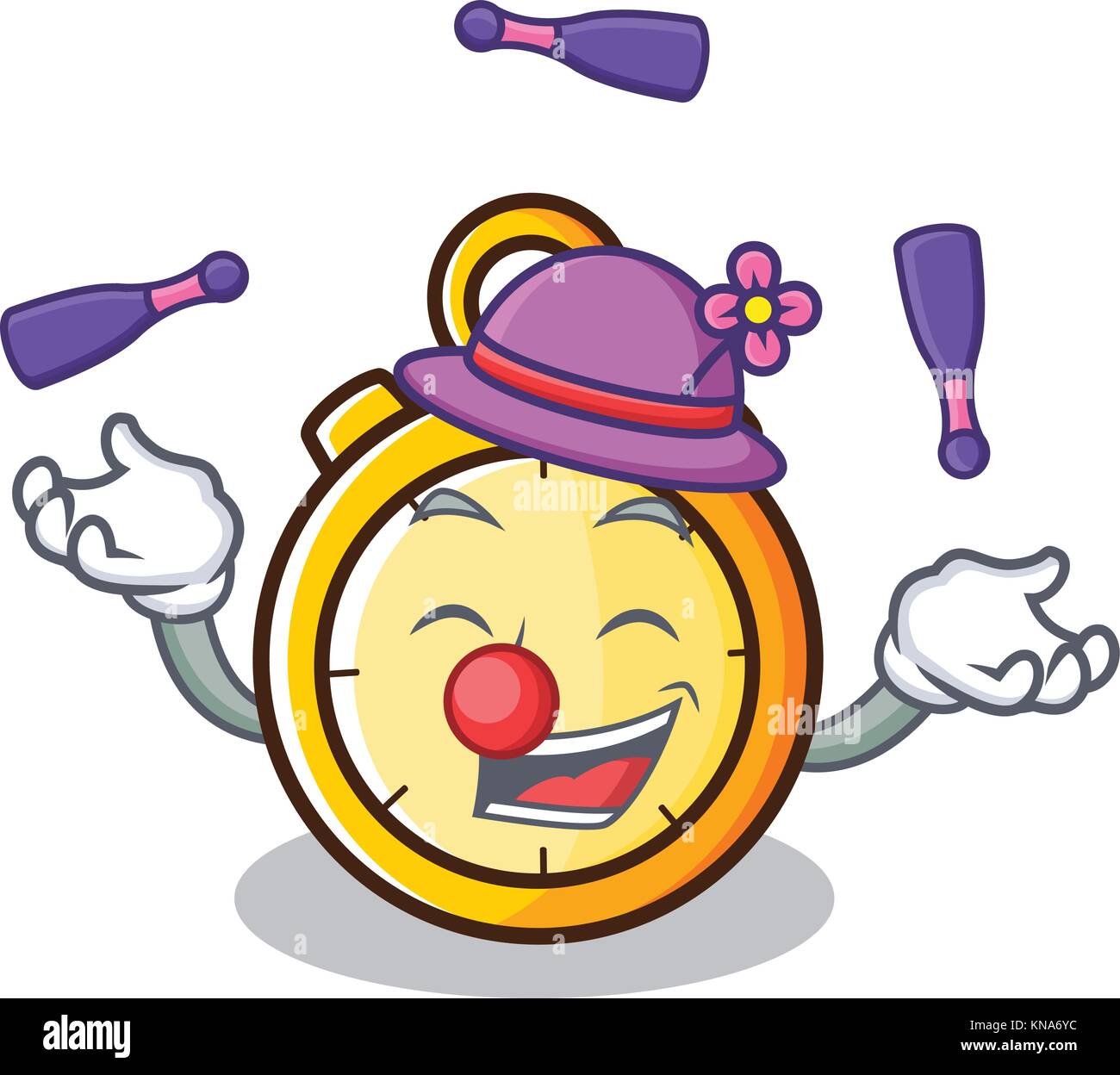 Juggling chronometer character cartoon style Stock Vector Image & Art ...