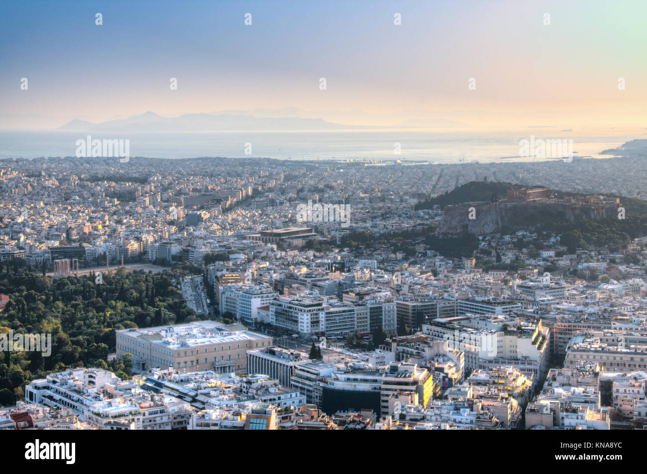 View over the city of Athens, the capital of Greece Stock Photo - Alamy