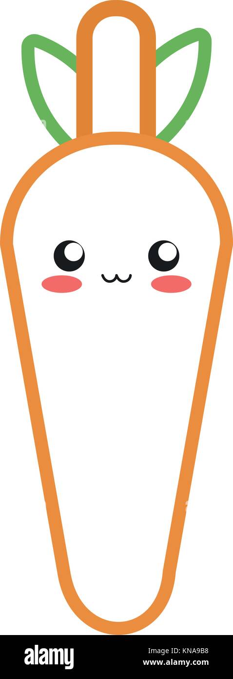 Kawaii Carrot Vector Illustration Stock Vector Image And Art Alamy