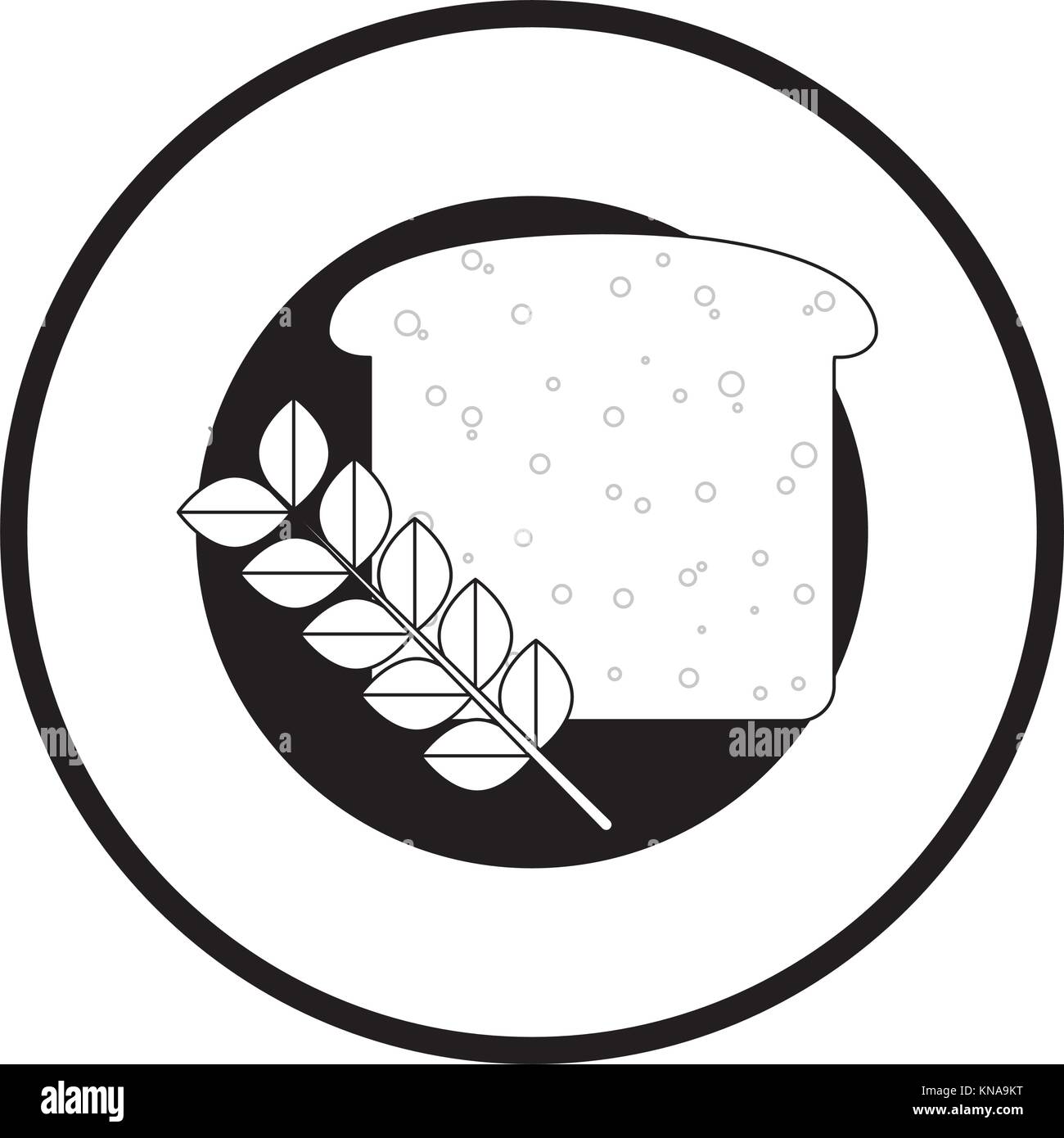 plate with bread vector illustration Stock Vector Image & Art - Alamy