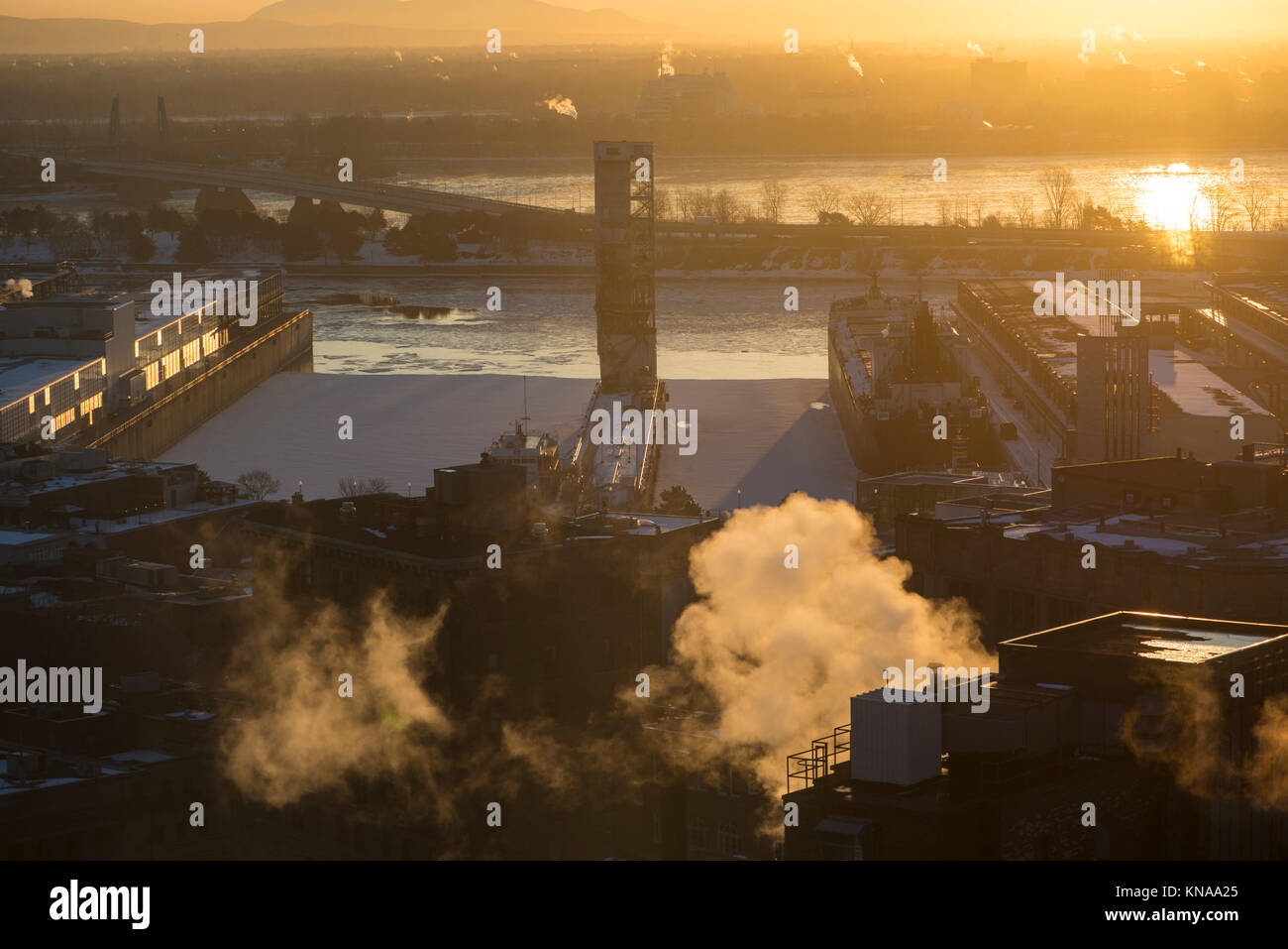 Montreal harbour, Canada Stock Photo - Alamy