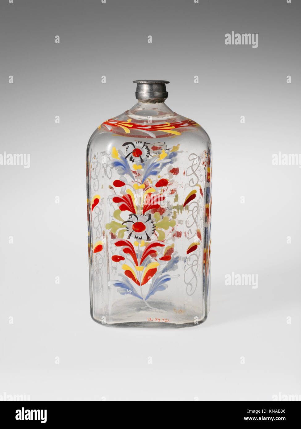 This bottle, dating from the 1700s to 1800s, is made of non-lead glass ...