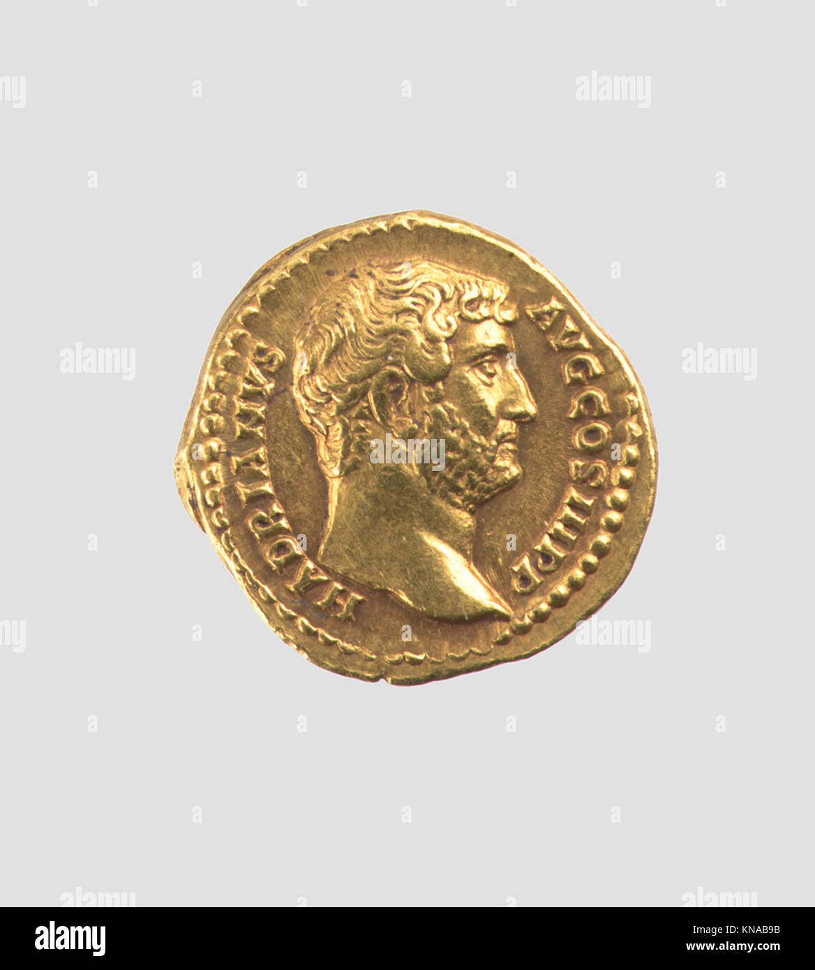 This gold aureus of Emperor Hadrian, minted during his reign in the 2nd ...