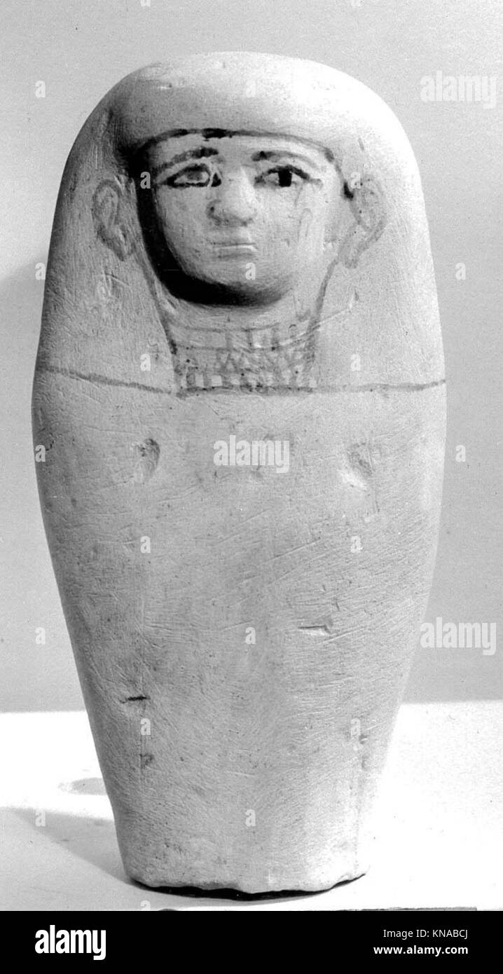 This canopic jar with Imsety's head represents one of Horus' sons and ...