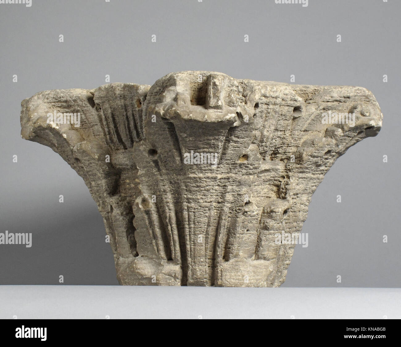 This classical capital displays intricate carvings, decorative ...
