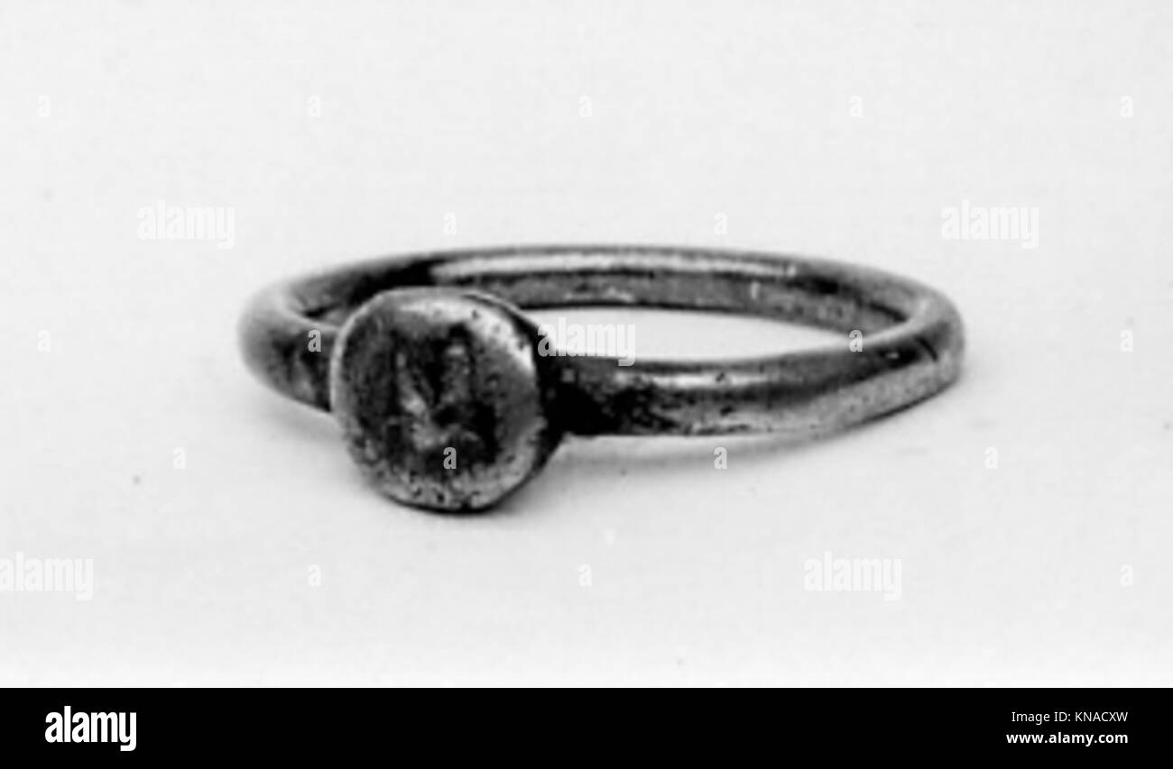 A Roman finger ring from around 250â€“500 A.D., made of silver and ...
