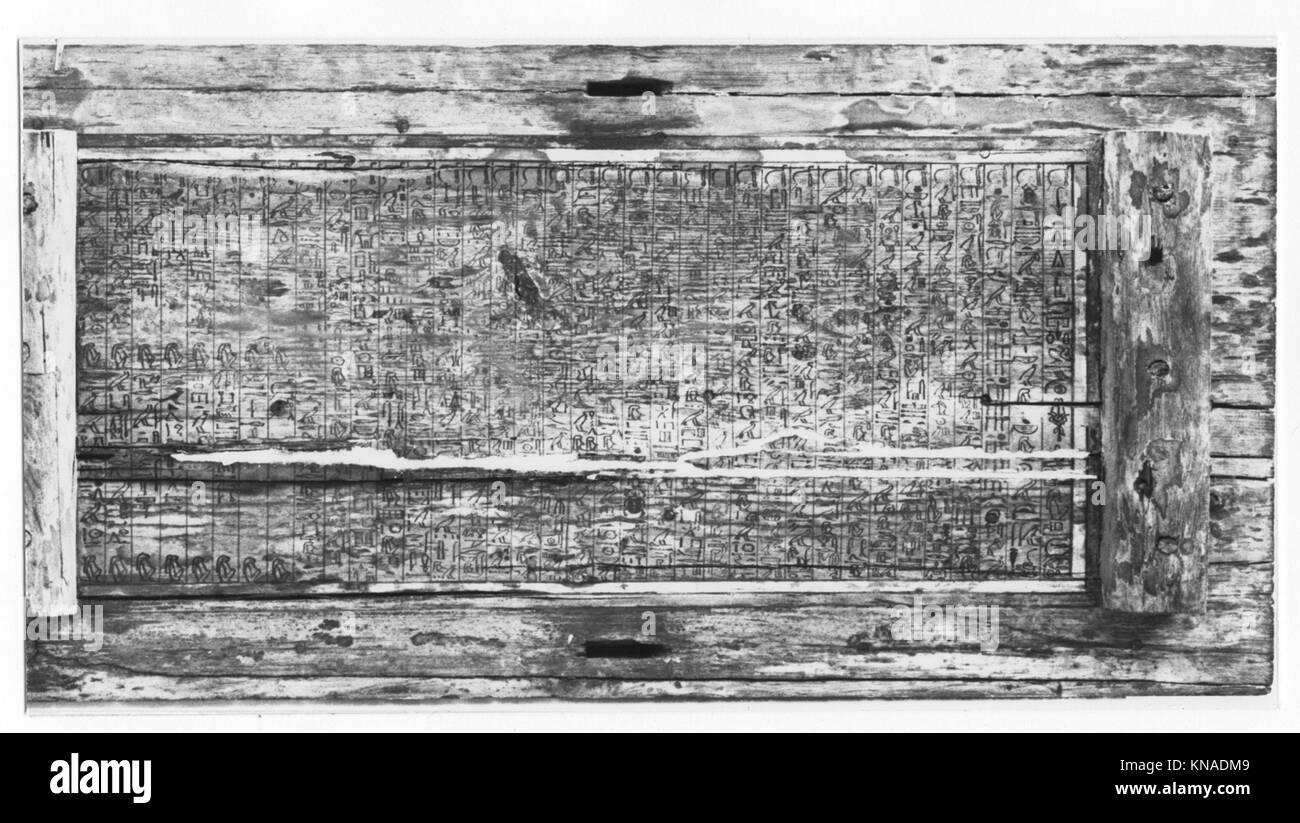 This coffin of Ukhhotep, dating from ancient Egypt, is intricately ...