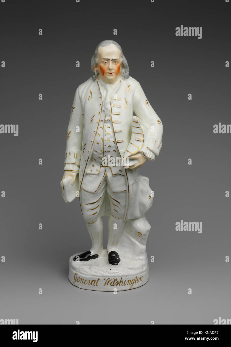 This figure of Benjamin Franklin, created between 1835 and 1845, is ...