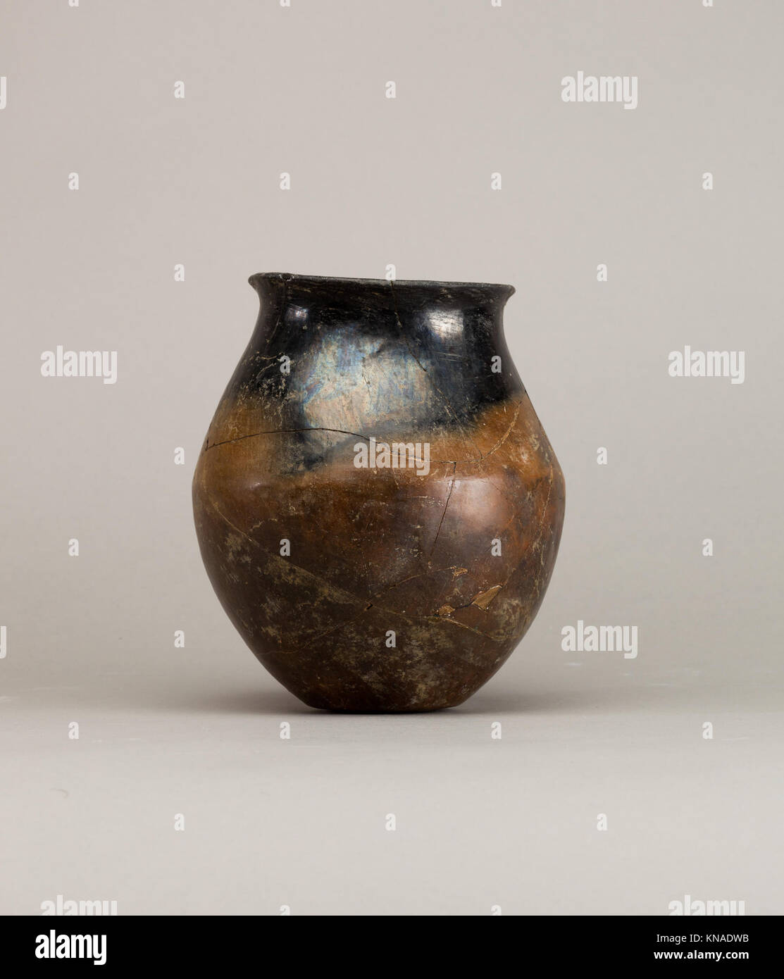 This black-topped red ware jar, identified as MET 36.1.150 EGDP010259 ...