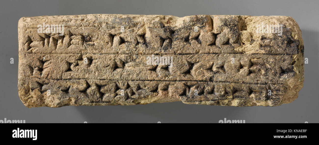 This brick, inscribed with the name of Assyrian king Ashurnasirpal II ...