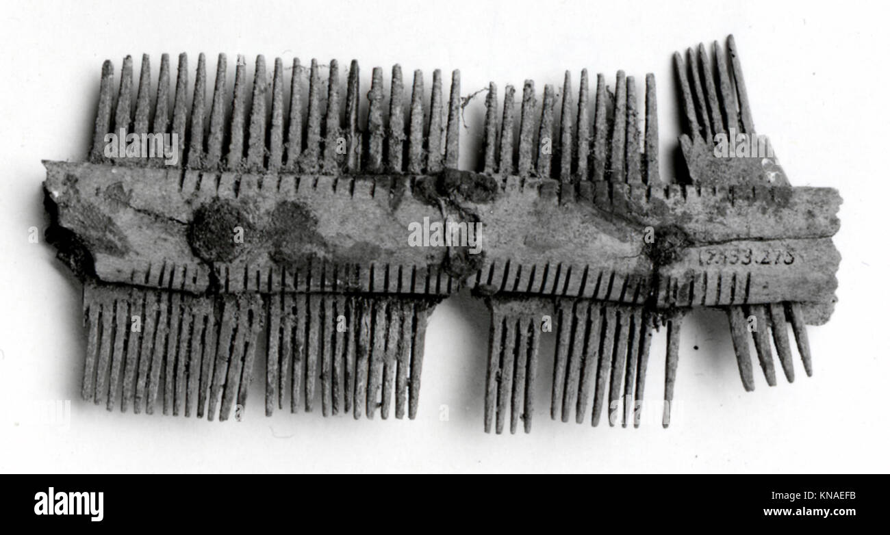This Frankish double-sided comb from the 7th century is made from bone ...
