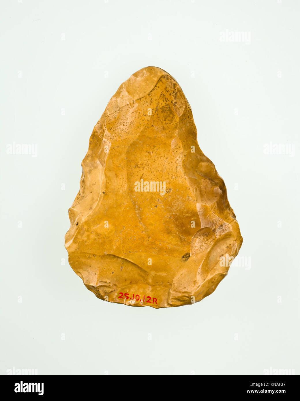 This arrowhead, made of stone, was used in ancient times as a ...