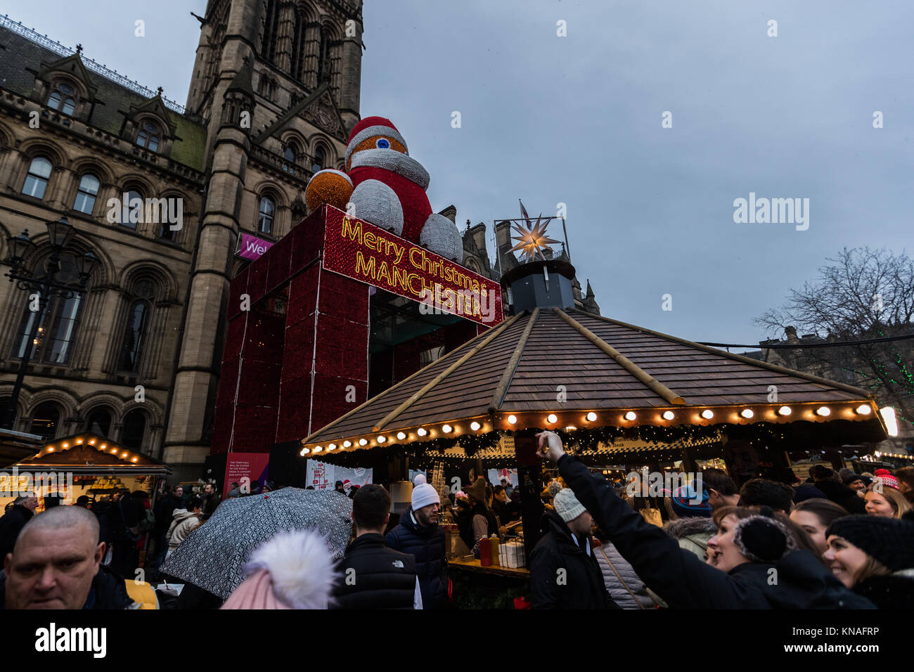 Shoppers And Revellers At Manchester Christmas Markets Around The City ...