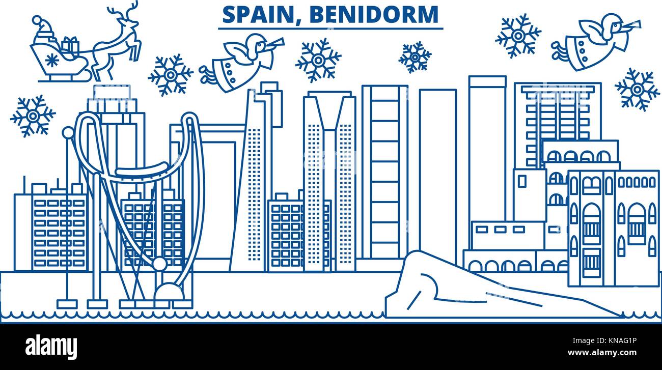 Benidorm panorama Stock Vector Images - Alamy