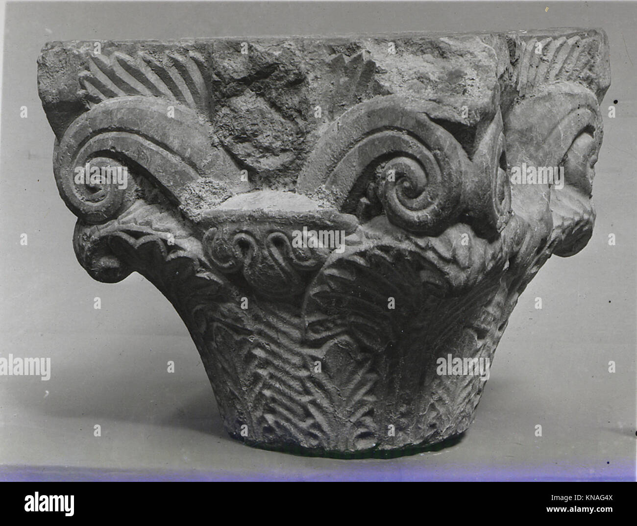 A column base from a classical structure, reflecting architectural ...