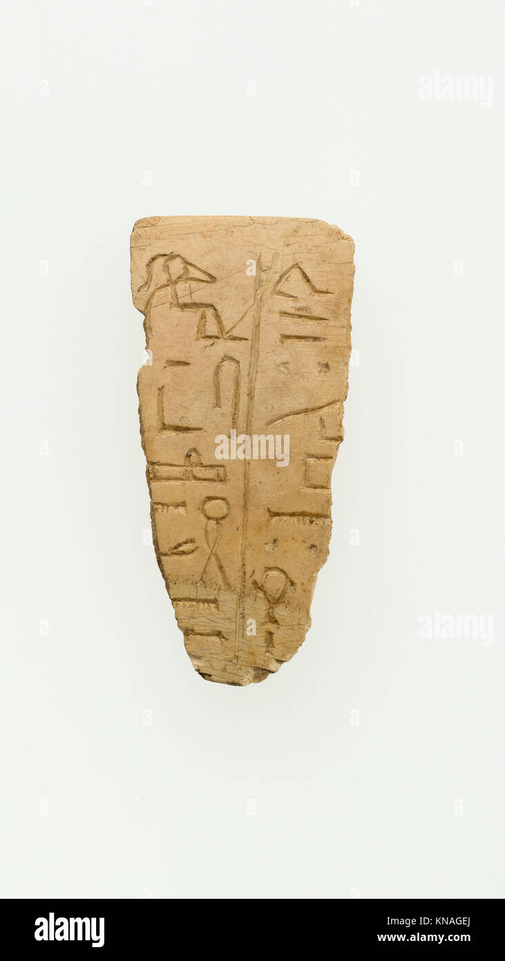 This fragment of a magic wand depicts a frog-headed deity, providing ...